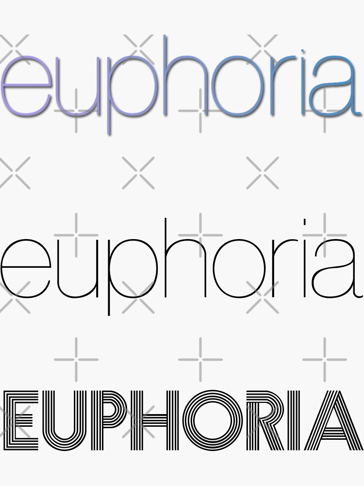 "euphoria logo" Sticker for Sale by annypozzi | Redbubble