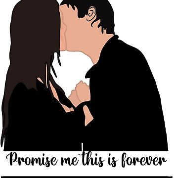 "Delena rain kiss sticker " Sticker for Sale by Simplyscrunch | Redbubble