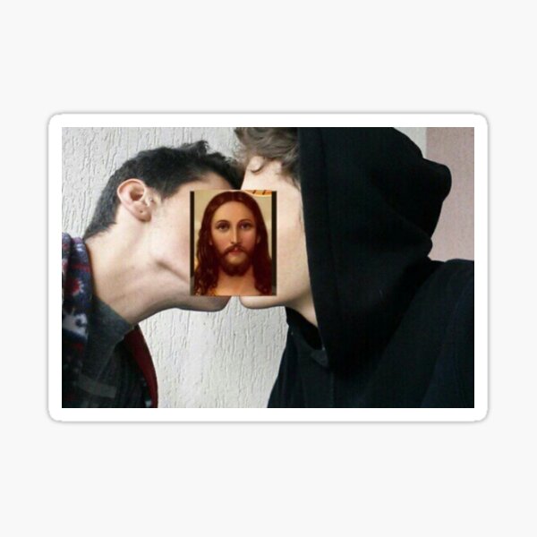 "Jesus is watching" Sticker for Sale by KidCakess | Redbubble