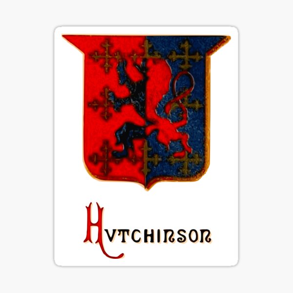 "Hutchinson Family Coat of Arms" Sticker for Sale by Heraldica | Redbubble