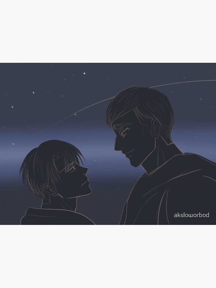 "Levi and Erwin last goodbye " Sticker for Sale by aksloworbod | Redbubble