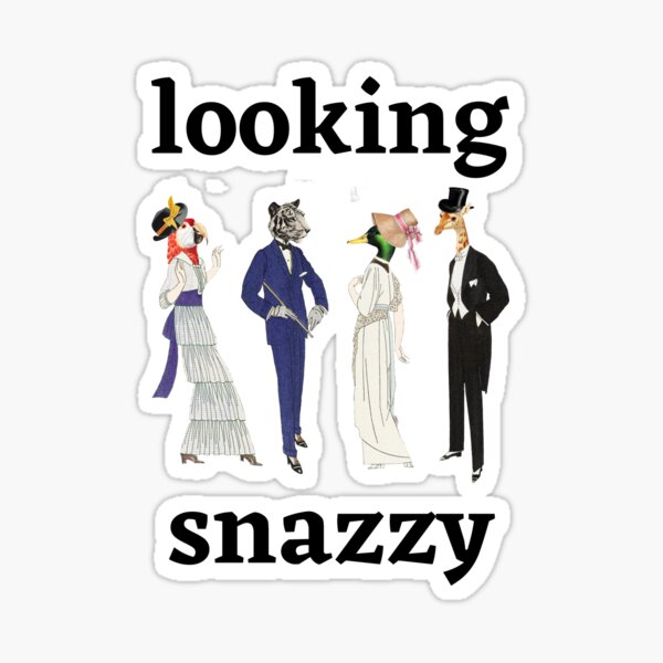 "looking snazzy - vintage animal collage" Sticker for Sale by ...
