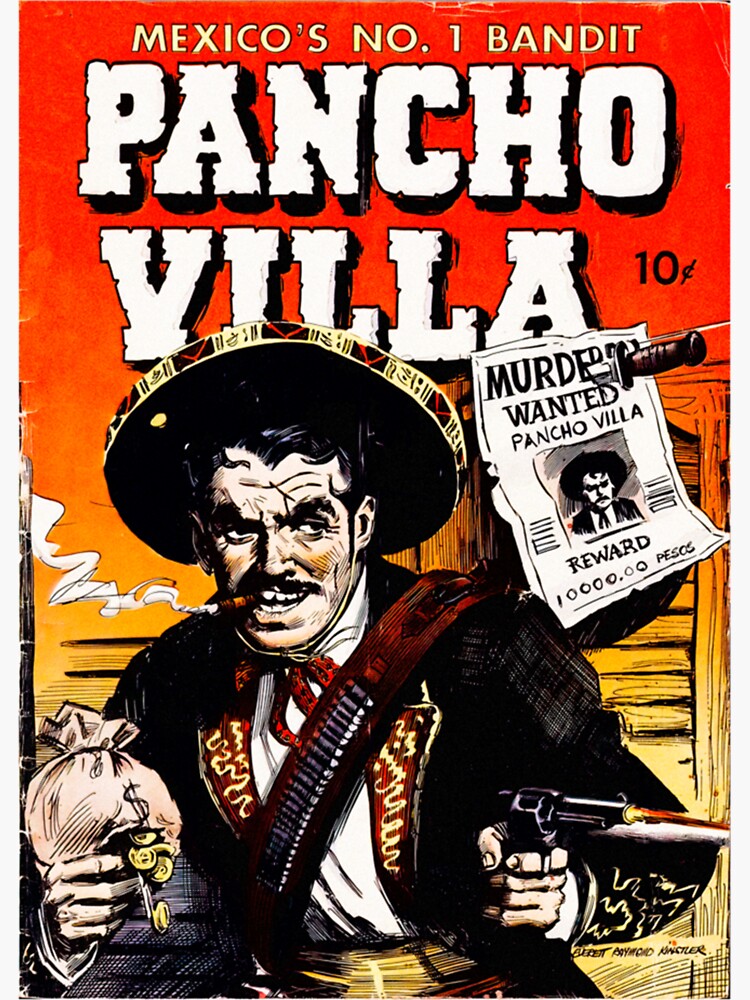 Pegatina «Portada de cómic vintage - Pancho Villa Mexican Outlaw» de ...