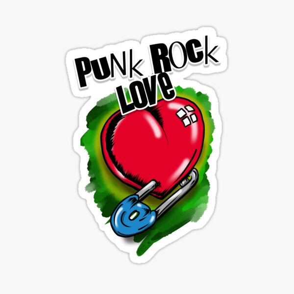 "Punk Rock Love " Sticker by silentlyrob668 | Redbubble