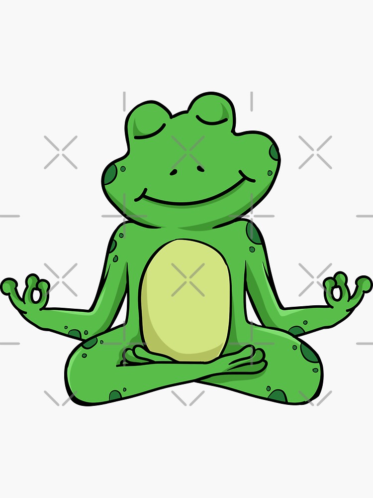 "Yoga Fox Meditation Cartoon" Sticker for Sale by Jshop911 | Redbubble