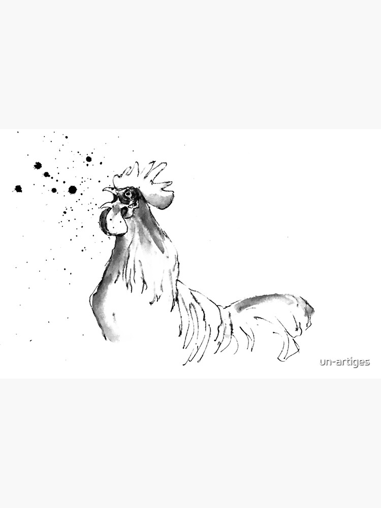 Rooster Crowing Drawing