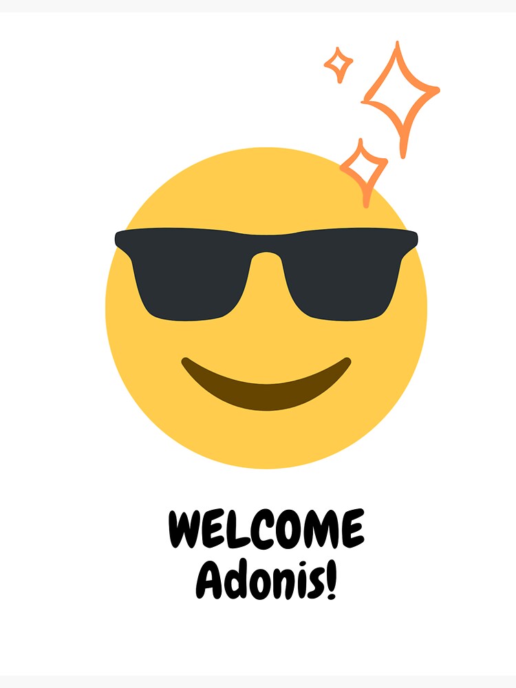 "welcome Adonis" Sticker for Sale by ARAWARA | Redbubble
