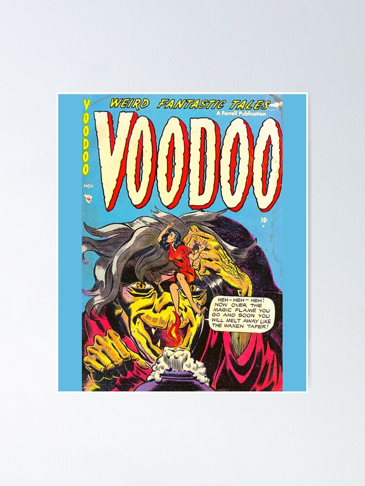 "Voodoo - November - Vintage Retro Horror and Suspense Comic Book Cover ...