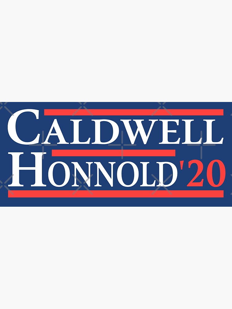"Caldwell Honnold 2020" Sticker for Sale by esskay | Redbubble