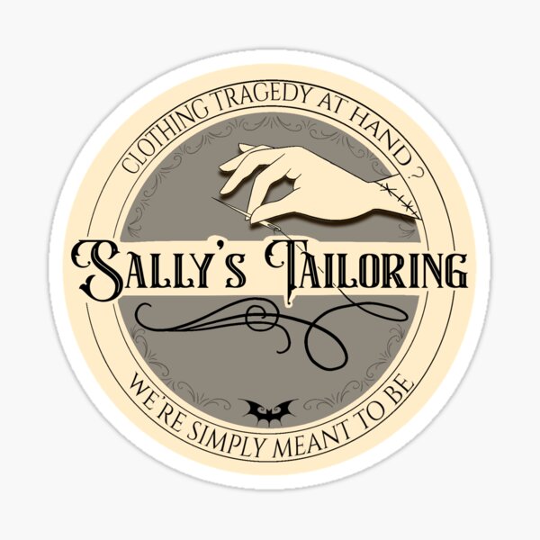 "Sally’s Tailoring" Sticker for Sale by art-elizabeth | Redbubble