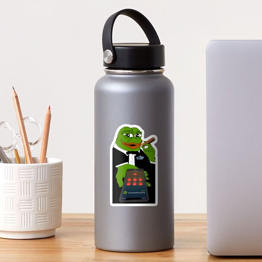 "Based Department Pepe" Sticker for Sale by CryptoScape | Redbubble