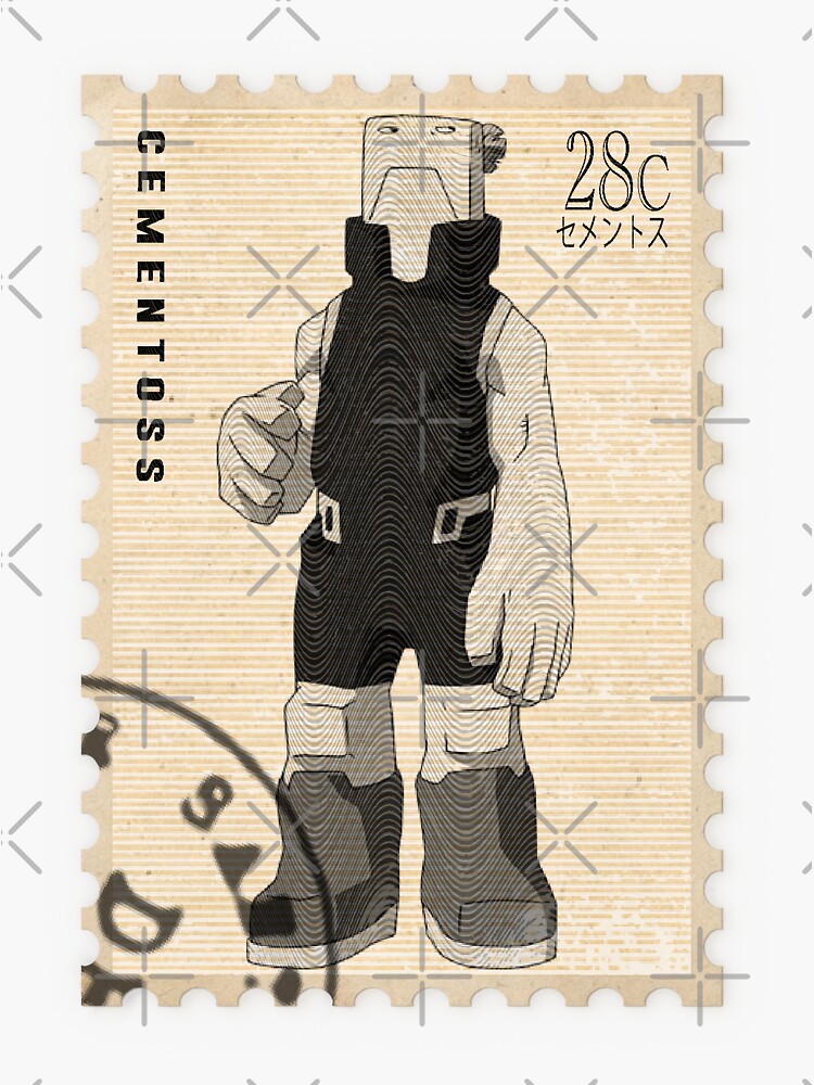 "My Hero Academia Cementos Stamp" Sticker by nerdy-culture | Redbubble