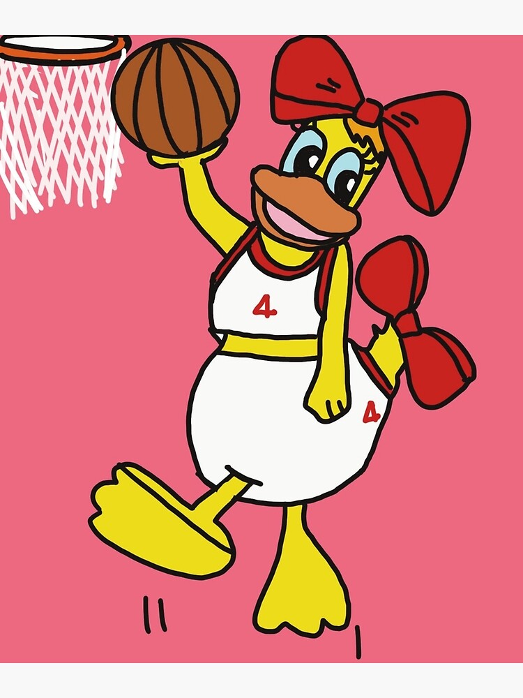 Póster «El pato de lazo rojo número 4 está saltando la pelota de ...