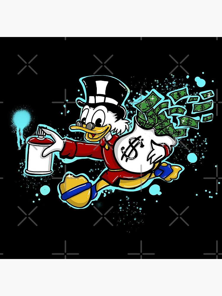 "Blue paint Scrooge Mcduck and money " Poster by Ennigris | Redbubble