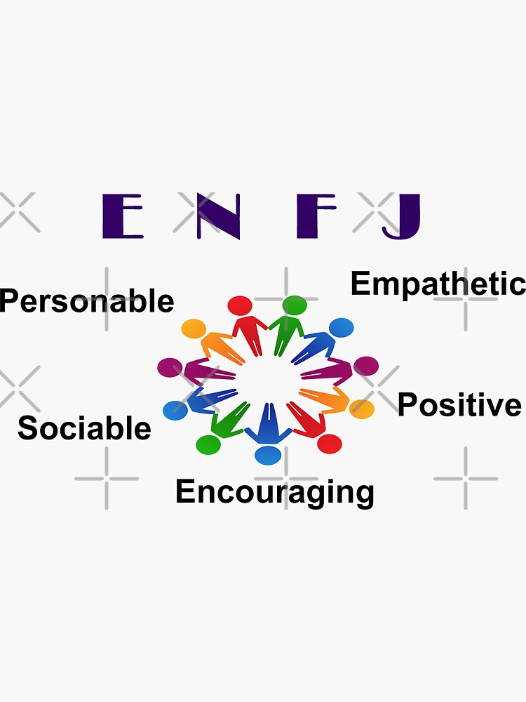 Pegatina «ENFJ - ¿Cuál es tu personalidad?» de FlyingSourcer | Redbubble
