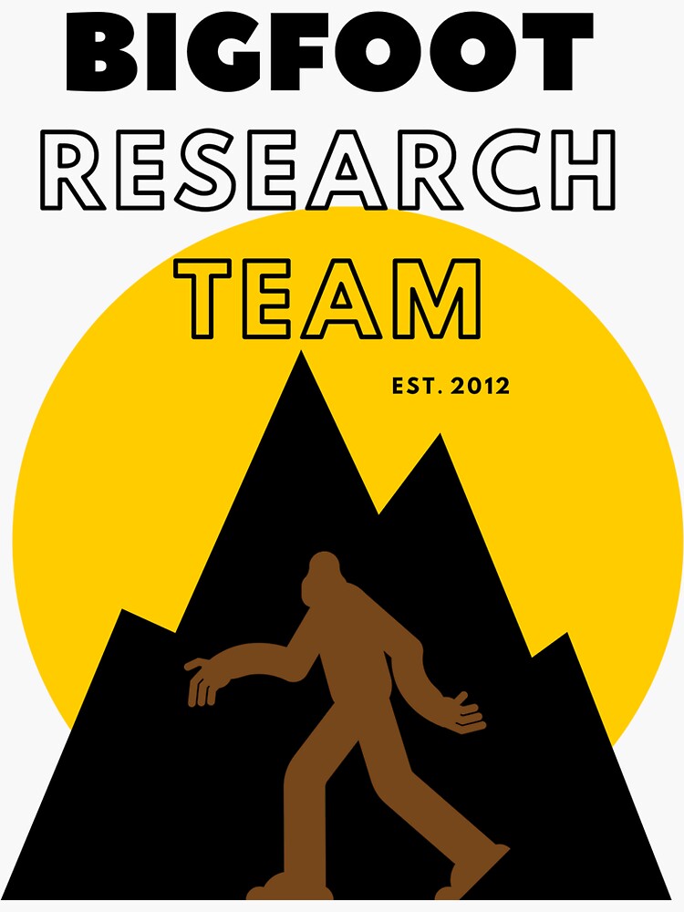 "BIGFOOT Research Team" Sticker for Sale by NANAPIA | Redbubble