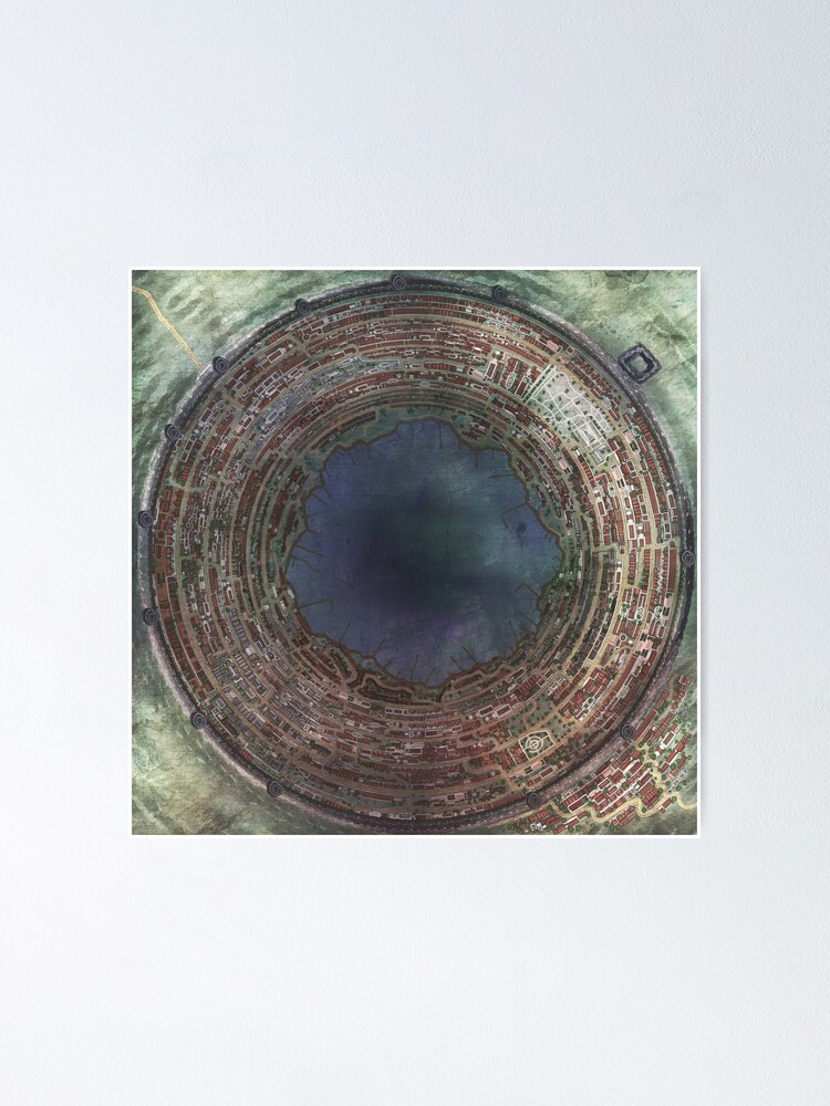 "Caldera Round City for Tabletop RPG game master battlemap" Poster for ...