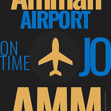 "AMM airport code Jordan" Sticker for Sale by airportstickers K. G ...