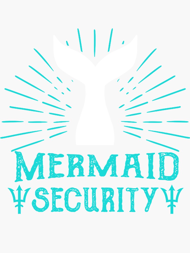 "mermaid security lifeguard swimming teacher merman " Sticker for Sale ...
