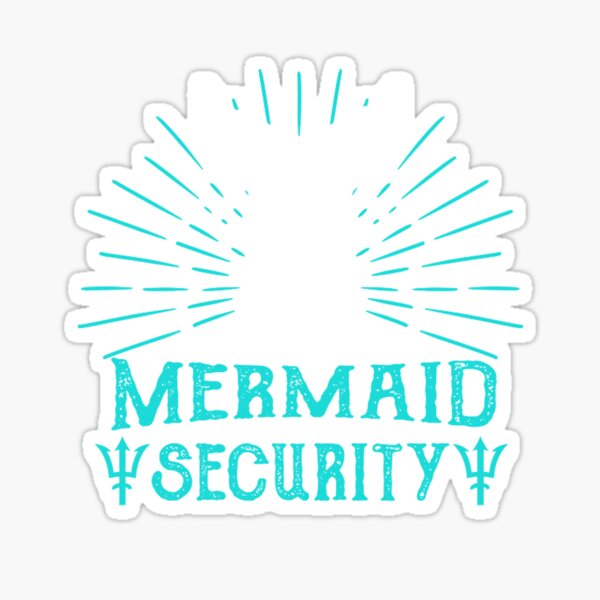 "mermaid security lifeguard swimming teacher merman " Sticker for Sale ...
