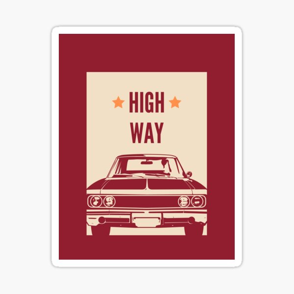 "Oldies High Way Retro design" Sticker for Sale by Mehmet40 | Redbubble