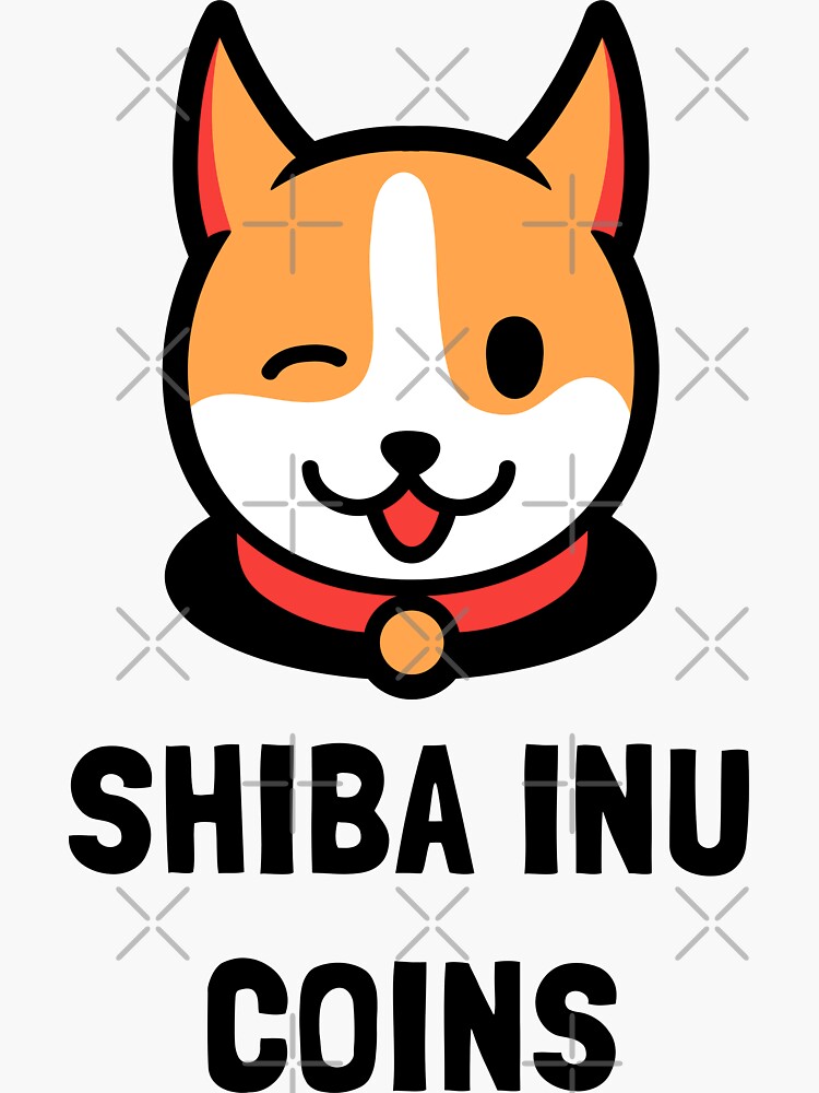 "Shiba Inu Coins logo" Sticker for Sale by Ideal1Design | Redbubble