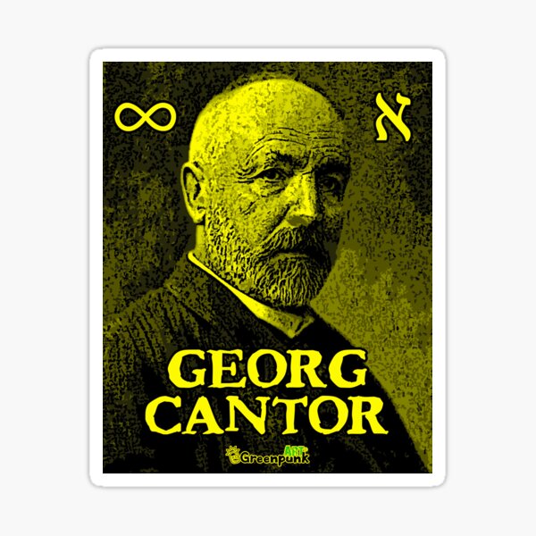 "Georg Cantor" Sticker for Sale by greenpunkart | Redbubble