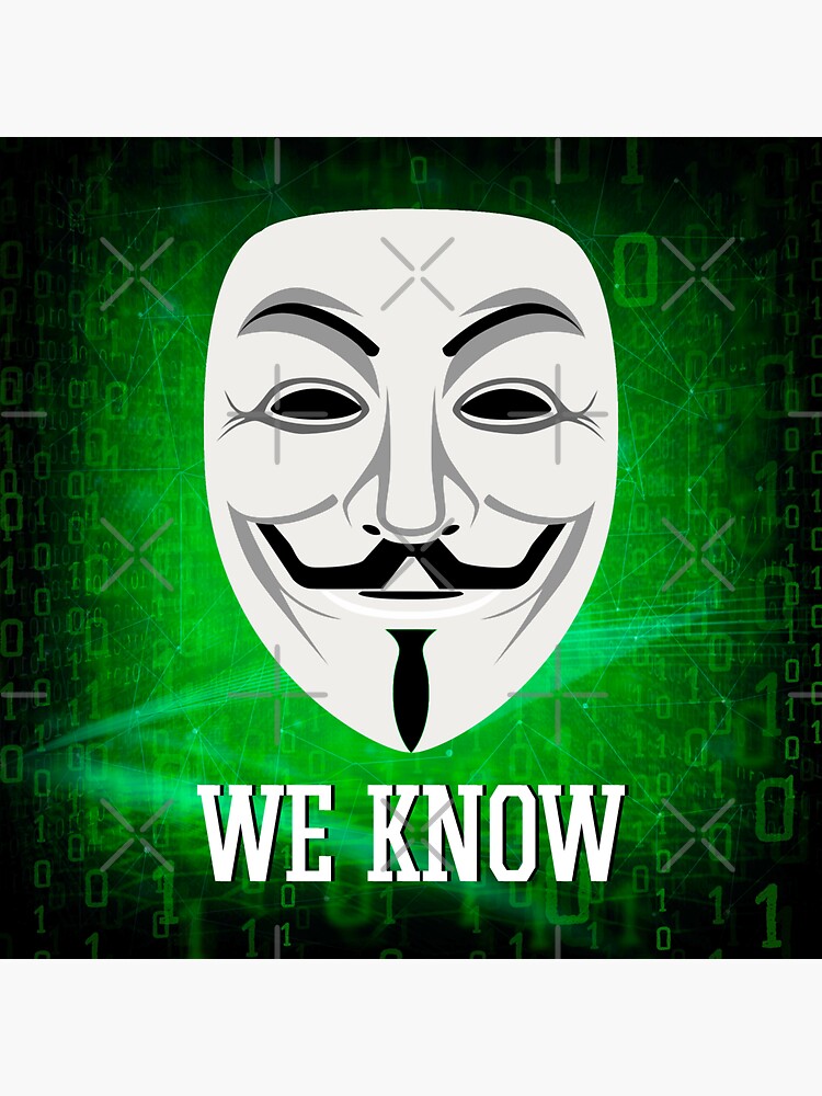 "We Know" Sticker for Sale by PauLeeArt | Redbubble