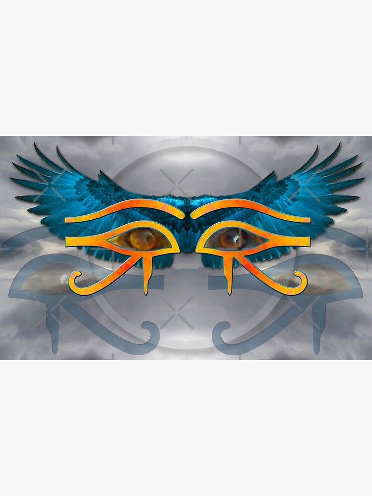 "Eye of Horus Blue Eagle Wings in the Sky" Art Print for Sale by ...