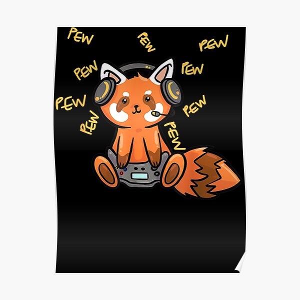 "Gamer Red Panda Cute Red Panda Gaming" Poster for Sale by ngocchuong ...
