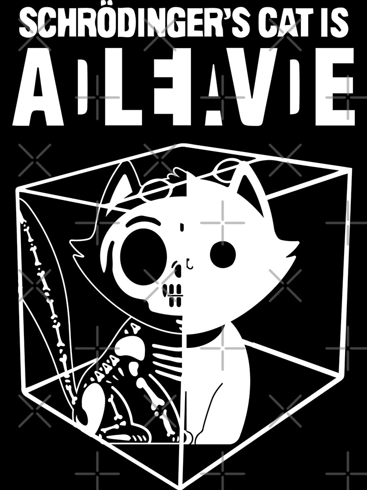 "Schrodinger’s Cat, Funny Science Cat Dead And Alive" Poster by ...