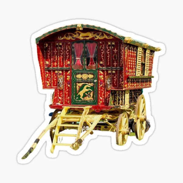 "Romany gypsy caravan, vardo" Sticker for Sale by Britishglory | Redbubble