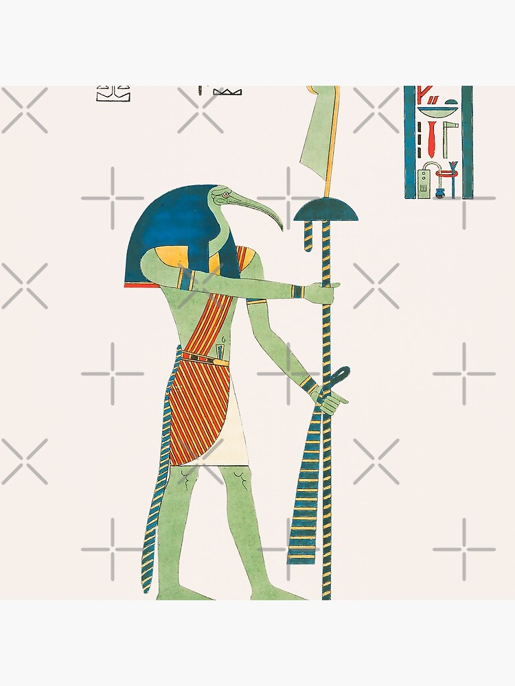 "Ancient Egyptian God Thoth Pantheon Deity illustration " Pin for Sale ...