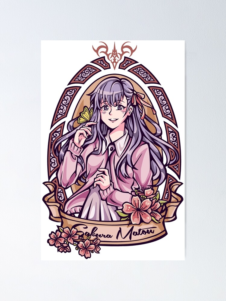 "Sakura Matou Fate Series" Poster for Sale by Elvenshopz | Redbubble