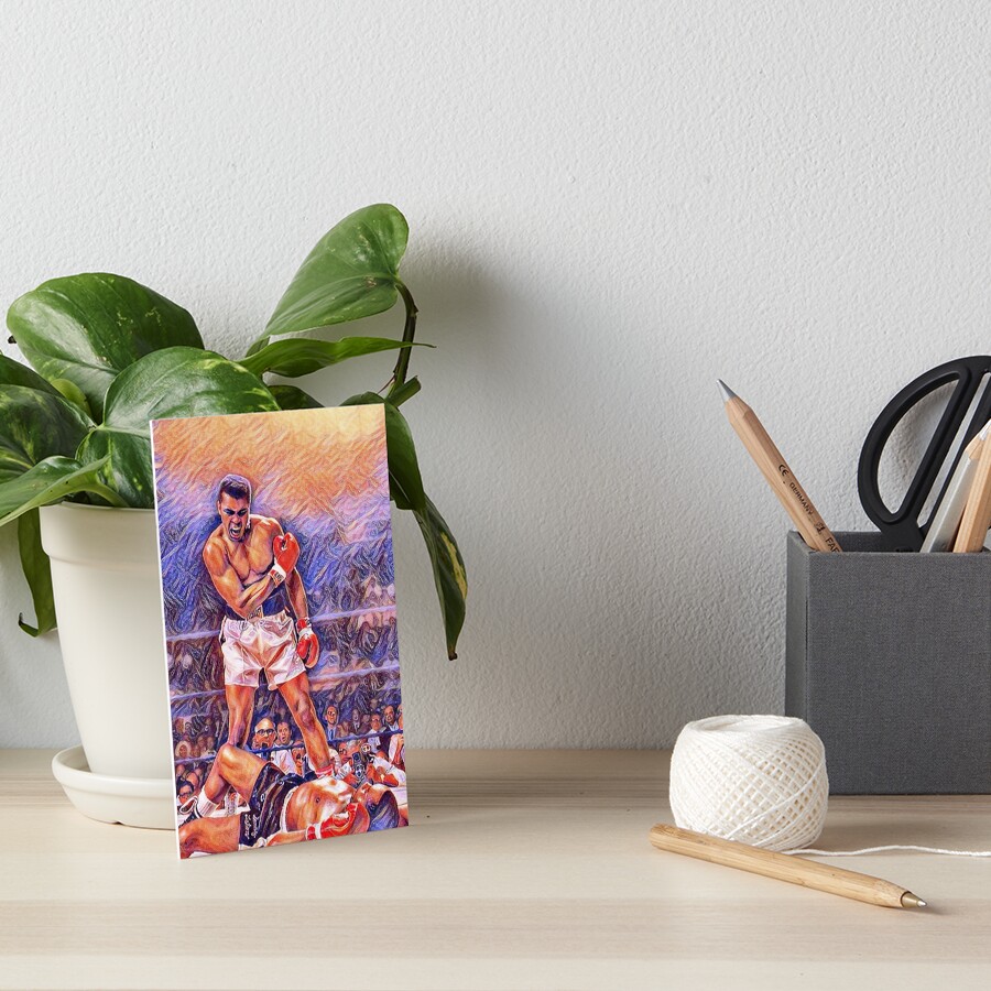 "Muhammad Ali vs Sonny Liston Knockout Painting" Art Board Print by ...