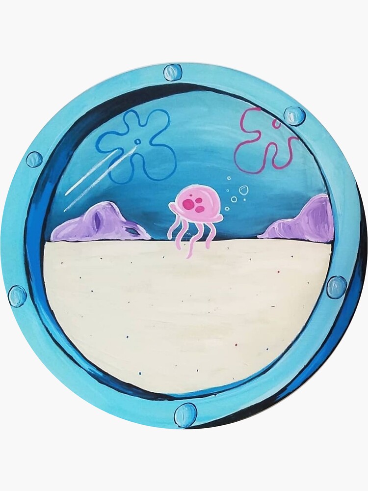 "Bikini Bottom Window" Sticker for Sale by RayeDesigns | Redbubble