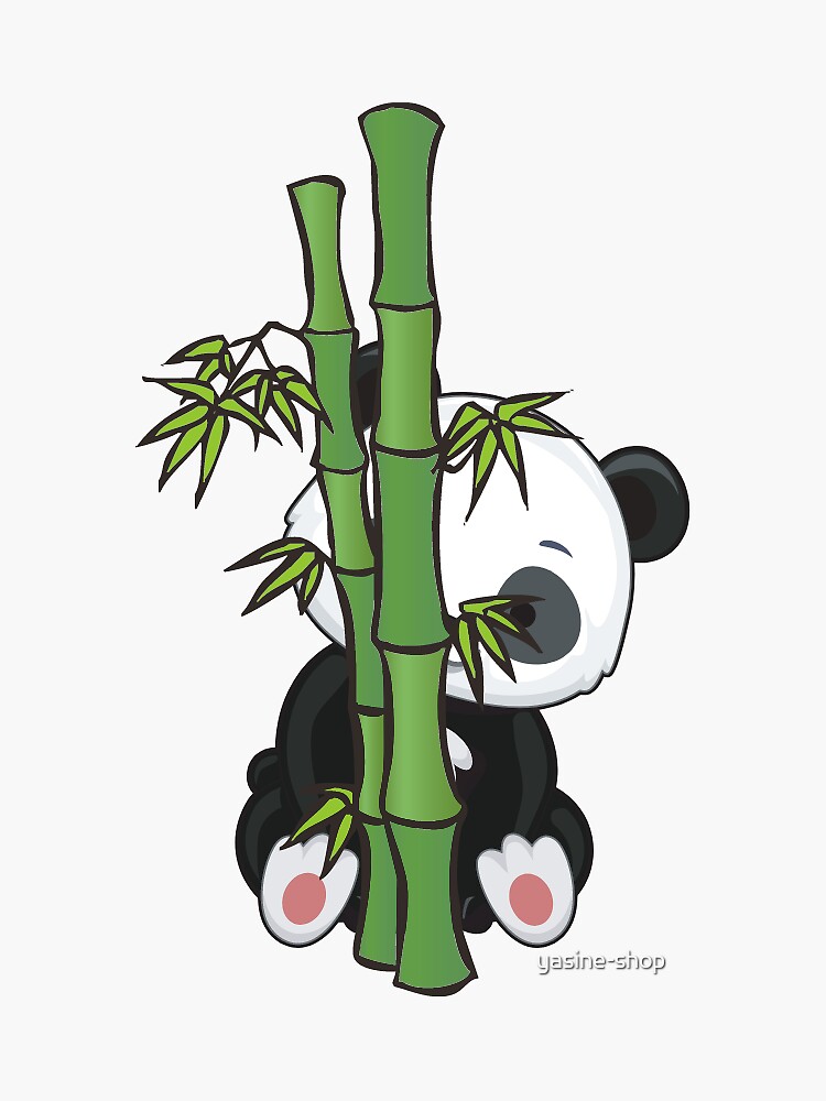 "Cute Animal Friendly Panda Shy " Sticker for Sale by yasine-shop ...