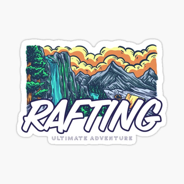 "Rafting Ultimate Adventure" Sticker for Sale by IllustrT | Redbubble