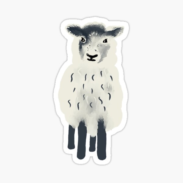 "Cute Hand Drawn Little Sheep" Sticker for Sale by Natalie-Design ...