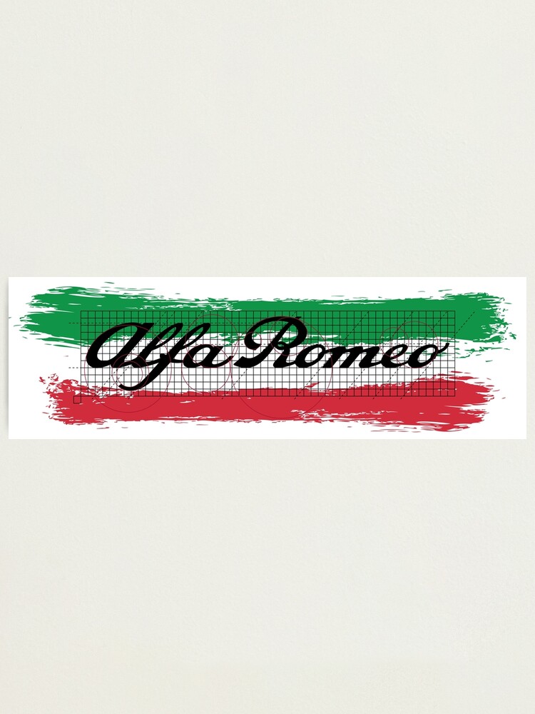 "Alfa Romeo Script Construct Logo " Photographic Print by fmDisegno ...