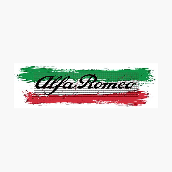 "Alfa Romeo Script Construct Logo " Photographic Print by fmDisegno ...