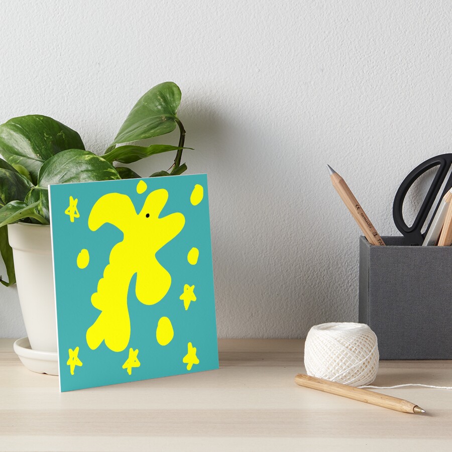 "Cute little yellow creature - Cartoon" Art Board Print by starwberry31 ...