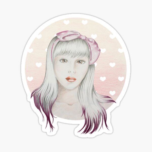 "Girl Pink " Sticker by vcaiauk | Redbubble