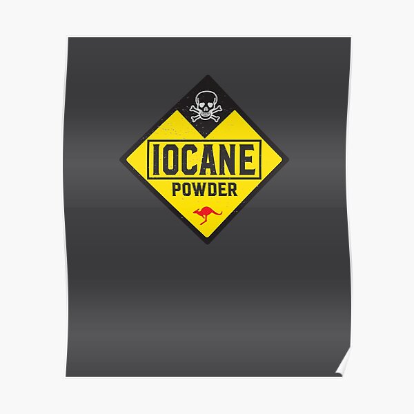Póster «Cartel de materiales peligrosos de polvo de Iocane [apenado ...