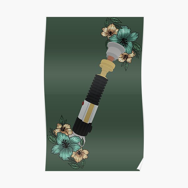 "Master kenobi saber (wordless)" Poster for Sale by gofundme | Redbubble