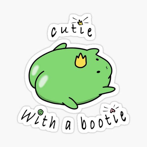 "Cutie with a bootie frog" Sticker by styxal | Redbubble