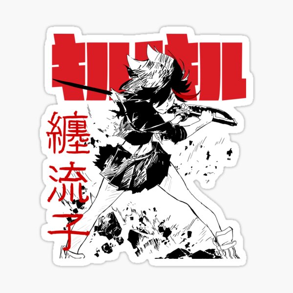 "Ryuko Matoi (纏 流子) - Kill La Kill" Sticker for Sale by luscastore ...