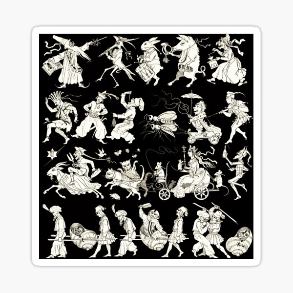 "VINTAGE ANIMALS,MONSTERS AND FANTASY GROTESQUE FIGURES IN BLACK WHITE ...