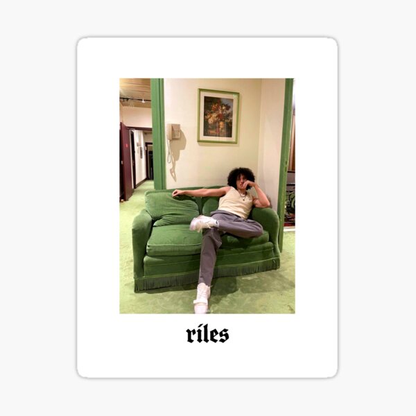 "Rilès - Green sofa poster" Sticker for Sale by CARLYXE | Redbubble