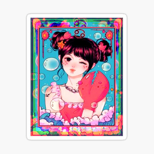 "Hyperpop:Top kawaii anime girls aesthetic designs so cute " Sticker ...